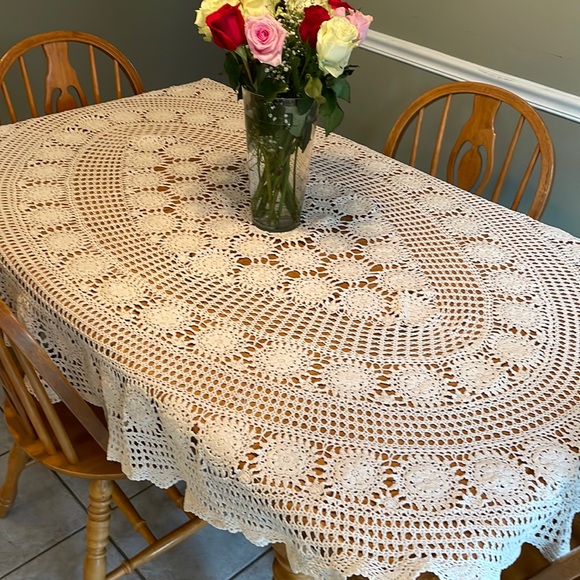 Dining | Vintage Crochet Tablecloth | Poshmark